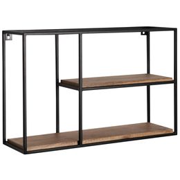 KADIMA DESIGN WANDREGAL Mango Massivholz Industrial Stil 60x40x18 cm
