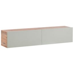 Beliani WANDMONTIERTER-TV-SCHRANK Gr&uuml;n/Braun Gladstone