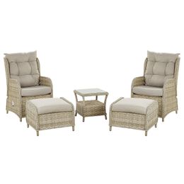 Beliani LOUNGE-SET 2-Sitzer beige Ponza