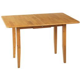 Beliani ESSTISCH 90-120/90/76 cm Hellbraun Rechteckig Masela