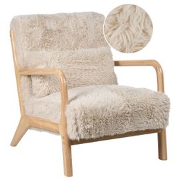 Beliani SESSEL Hellbeige Skovde