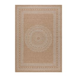 KADIMA DESIGN TEPPICH Outdoor KASBERG in Beige, im Vintage-Stil, aus Polypropylen, 160 x 230 cm