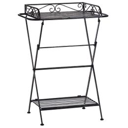 Beliani GARTENTISCH Metall Schwarz Ancud
