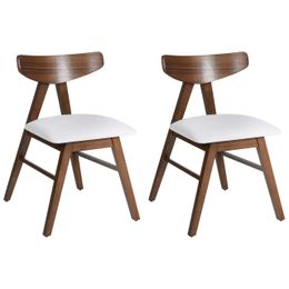 Beliani ESSZIMMERSTUHL 2er-Set Dunkelbraun Lacota