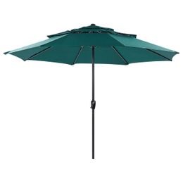 Beliani SONNENSCHIRM smaragdgr&uuml;n 285 cm Bibione
