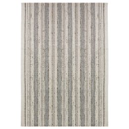 KADIMA DESIGN TEPPICH aus Wolle handgewebt HYTHE in Natur, gestreift, 160 x 230 cm
