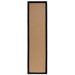 KADIMA DESIGN JUTETEPPICH TRENT, geometrisch, Braun-Schwarz, 60 x 600 cm