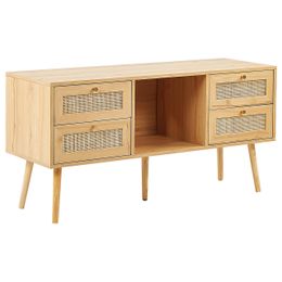 Beliani TV-M&Ouml;BEL Hellbraun, Gold PEROTE 40/120/60 cm