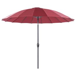Beliani SONNENSCHIRM dunkelrot 255 cm Baia