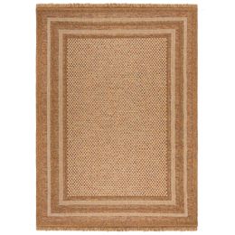 KADIMA DESIGN OUTDOORTEPPICH Waschbar CLYST, im Boho-Stil, aus Polypropylen, Ocker, 120 x 170 cm