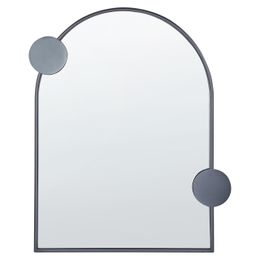 Beliani WANDSPIEGEL schwarz Metall 69/80 cm Aulon