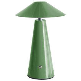 Beliani LED-TISCHLEUCHTE Gr&uuml;n/Schwarz/Wei&szlig;/Silber Apayao