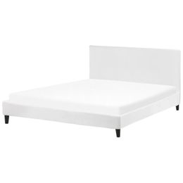 Beliani POLSTERBETT 180/200cm Wei&szlig; Fitou