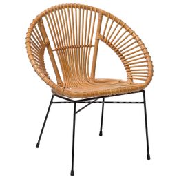 Beliani RATTANSTUHL Rattan Beige Sarita