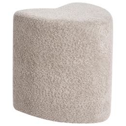 Beliani POUF Hellbraun Scotia