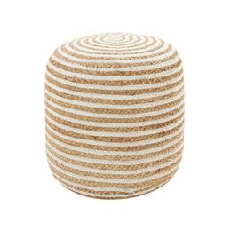 Beliani POUF Beige Resafa