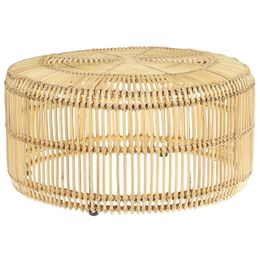 Beliani COUCHTISCH Rattan nat&uuml;rlich 84 cm Limni