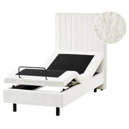 Beliani BETT 80/200 cm Cremewei&szlig; Duke II