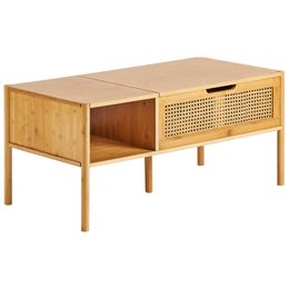 Beliani COUCHTISCH Naturfarben Surrey