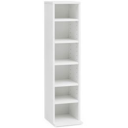 KADIMA DESIGN CD-REGAL &ndash; Holz, 6 F&auml;cher, modern