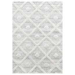 KADIMA DESIGN TEPPICH Hochflor EISACK in Grau, geometrisch, aus Polypropylen, 80 x 150 cm