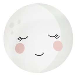 KADIMA DESIGN KINDERTEPPICH Waschbar, mit Mond-Motiv, Creme, &Oslash; 150 cm