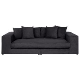 Beliani 3-SITZER-SOFA schwarz mit Kissen Glorvika