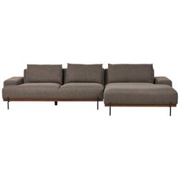 Beliani 3-SITZER-ECKSOFA braun rechtsseitig Mariferd