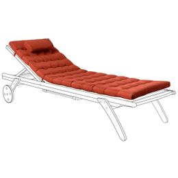 Beliani LIEGENAUFLAGE Rot 56/192 cm Cesana Premium