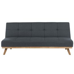 Beliani 3-SITZER-SCHLAFSOFA dunkelgrau Froya