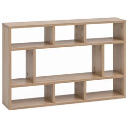 KADIMA DESIGN WANDREGAL MAGRA Spanplatte 9 F&auml;cher Modern, Beige 75x16x51 cm