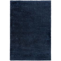 KADIMA DESIGN TEPPICH LYNE, einfarbig, Blau, 120 x 170 cm