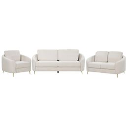 Beliani 6-SITZER-SOFA SET hellbeige/gold Trosa