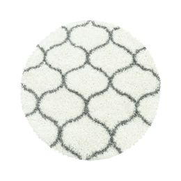 KADIMA DESIGN TEPPICH Hochflor RONDA in Creme, im Skandi-Stil, &Oslash; 160 cm
