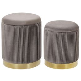 Beliani POUF Miramar 35-31/35-31/44-39 cm