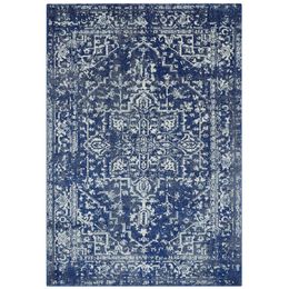 KADIMA DESIGN TEPPICH LODI-Lambro, im Vintage-Stil, Dunkelblau, 200 x 290 cm