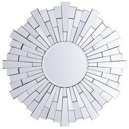 Beliani WANDSPIEGEL silber 70 cm rund Vire