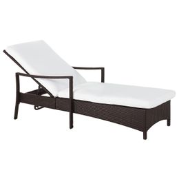 Beliani GARTENLIEGE braun Vasto