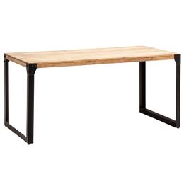KADIMA DESIGN ESSTISCH Massivholz Metall Rechteckig Industrial, Akazie 180x90x76 cm