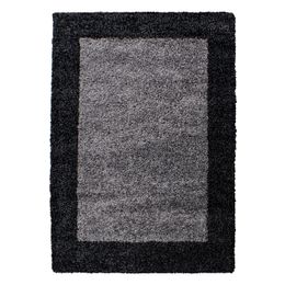 KADIMA DESIGN HOCHFLORTEPPICH RHEIN, mit Bord&uuml;re, Anthrazit, 300 x 400 cm