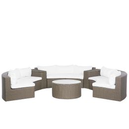 Beliani LOUNGE-SET braun Severo