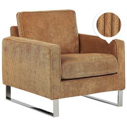 Beliani SESSEL Cord Braun Vind