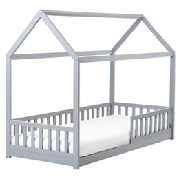 Beliani KINDERBETT 90x200 cm Grau Cossaye