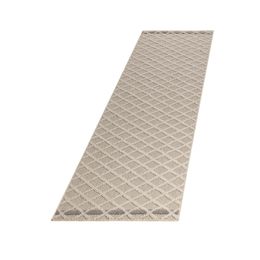 KADIMA DESIGN TEPPICH Outdoor IMST in Beige, mit Rautenmuster, 80 x 250 cm