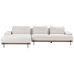 Beliani 3-SITZER-ECKSOFA hellbeige linksseitig Mariferd