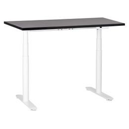Beliani SCHREIBTISCH schwarzwei&szlig; 120/72 cm elektrisch h&ouml;henverstellbar Destin IV