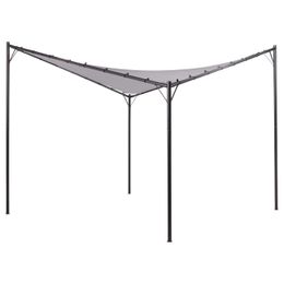 Beliani PERGOLA Stahl grau 300/300 cm Aventine
