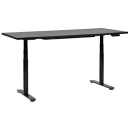 Beliani SCHREIBTISCH schwarz 180/80 cm elektrisch h&ouml;henverstellbar Destin IV