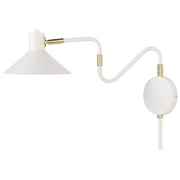 Beliani WANDLAMPE Wei&szlig;/Gold Baliem
