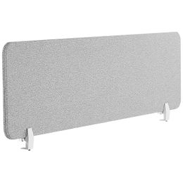 Beliani SCHREIBTISCHTRENNWAND 160 x 40 cm Hellgrau Wally